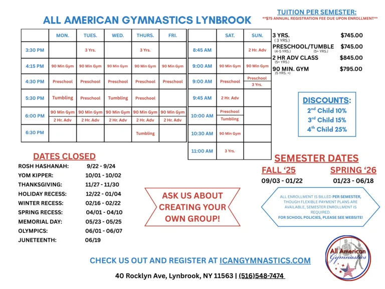 Gymnastics In Lynbrook, NY - All American Gymnastics